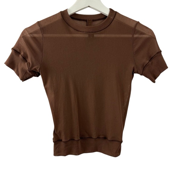 SKIMS | Tops | Skims Womens Summer Mesh Tshirt In Jasper Size Xxs ...